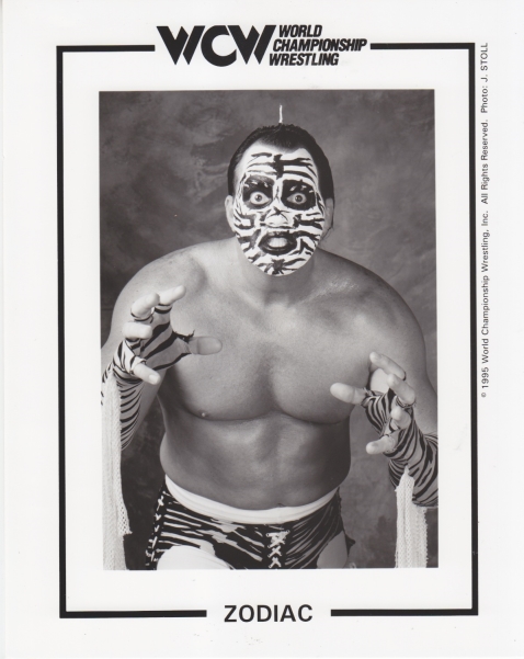 SIGNED 8×10 WCW ZODIAC – Brutus Beefcake